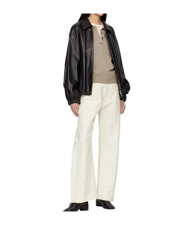 SSSTEIN Zippered Leather Jacket