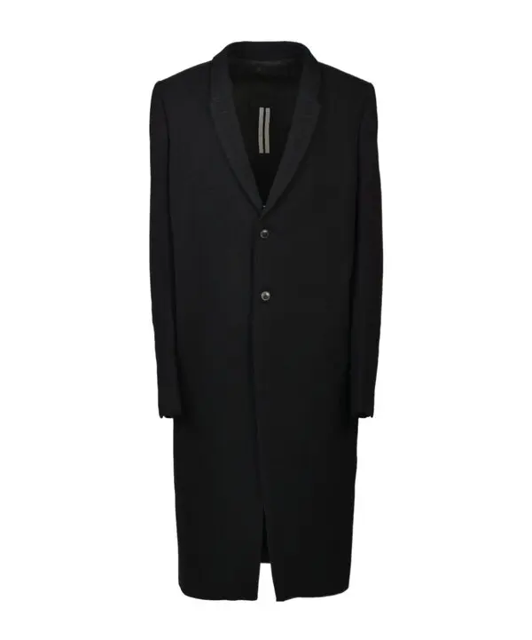 Rick Owens Single-breasted Wool Coat - Black