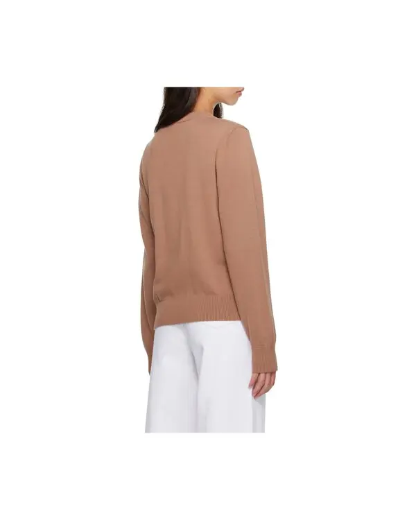 GANNI Crewneck Jumper With Cherry Graphic - Brown