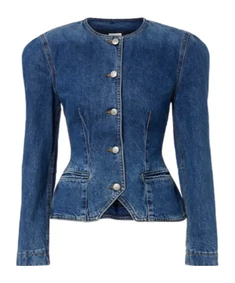 Magda Butrym Peplum Denim Jacket