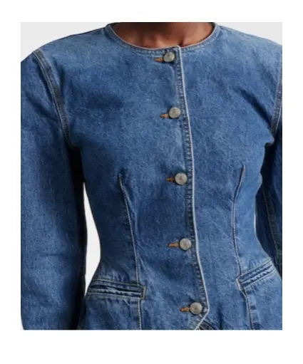 Magda Butrym Peplum Denim Jacket