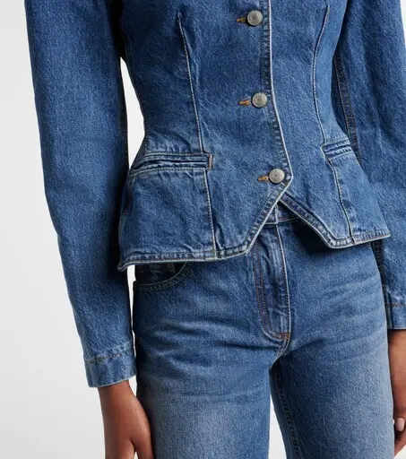 Magda Butrym Peplum Denim Jacket