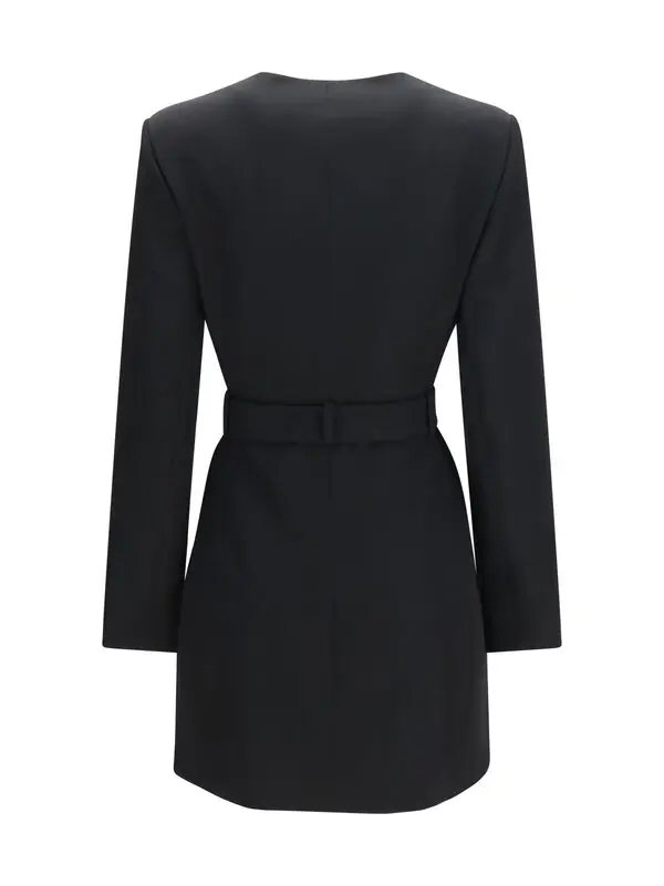 Balmain Belted Grain De Poudre Blazer