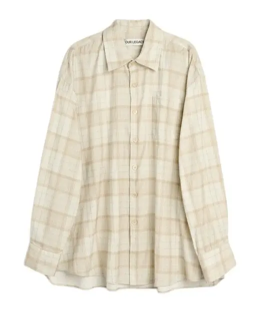 Our Legacy Borrowed Checked Oversized Shirt - No