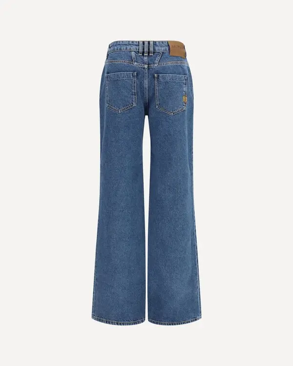 Balmain High-rise Wide-leg Jeans