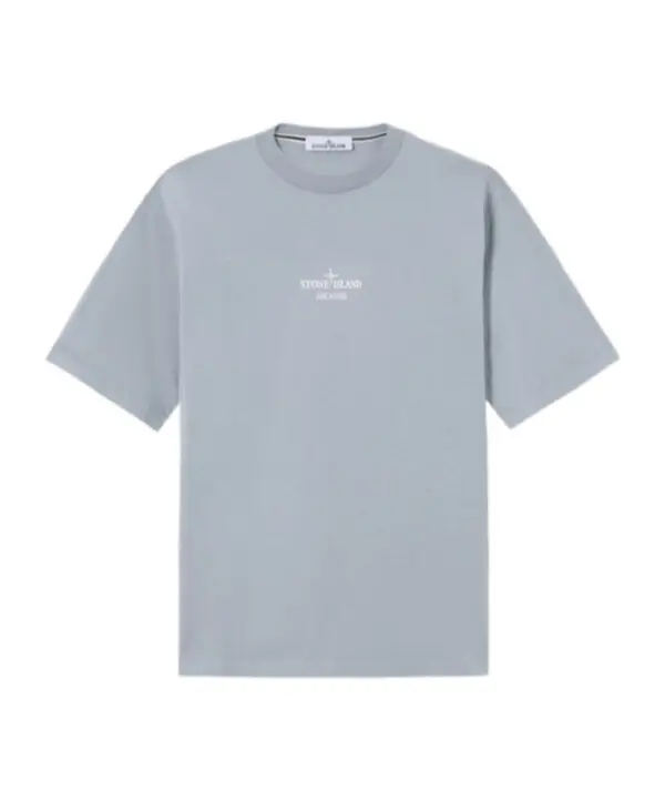 Stone Island Regular-fit T-shirt With Seasonal Archivio Print - Ashes
