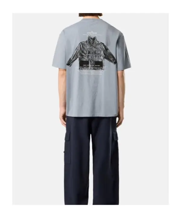 Stone Island Logo Printed Crewneck T-shirt