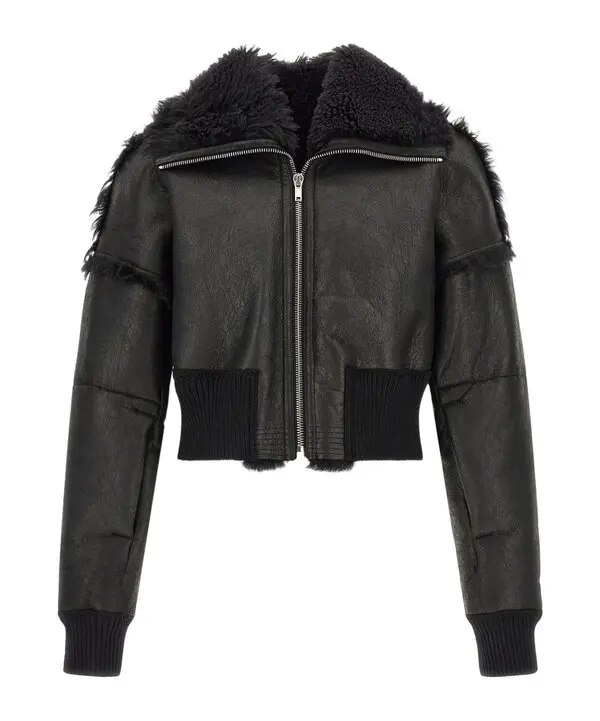 Rick Owens Flight Jkt Cropped' Bomber Jacket