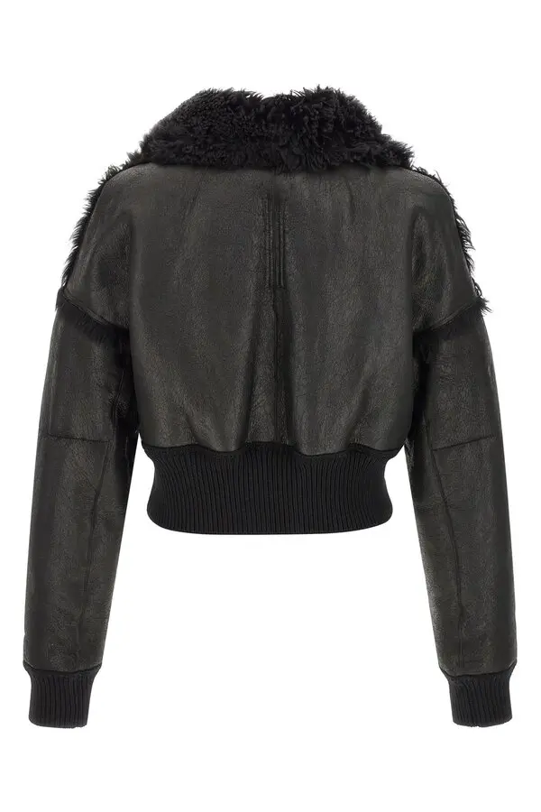 Rick Owens Flight Jkt Cropped' Bomber Jacket
