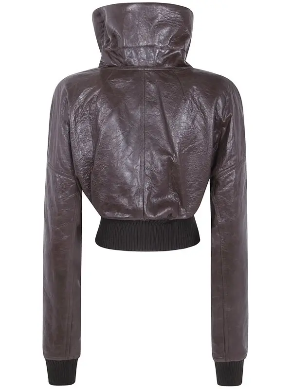 Rick Owens Long-sleeved Leather Jacket