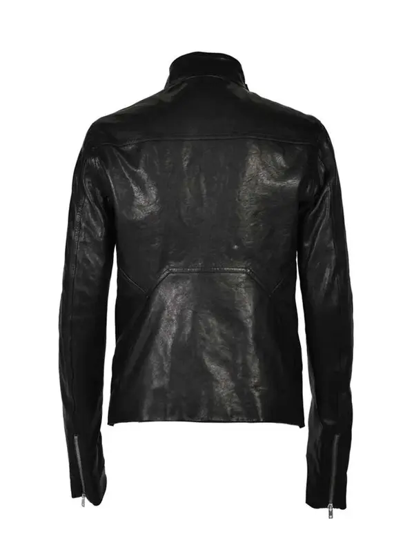 Rick Owens Long-sleeved Leather Jacket