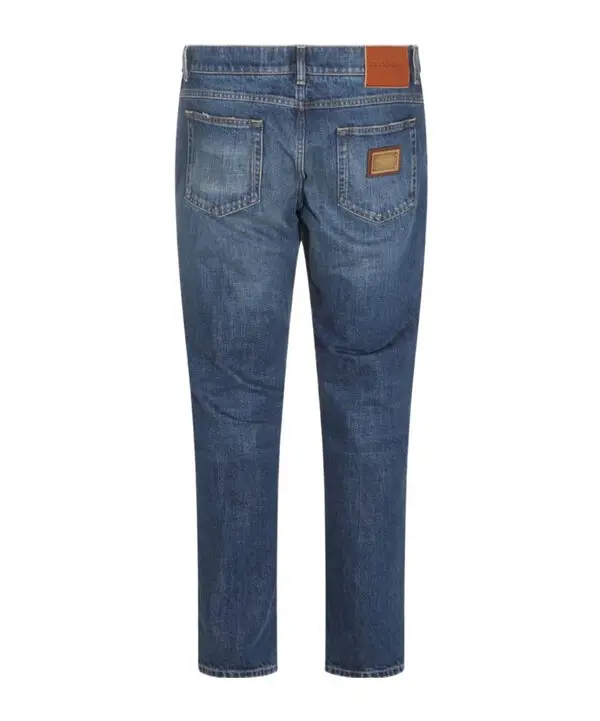 Dolce & Gabbana Logo Plaque Slim Fit Jeans