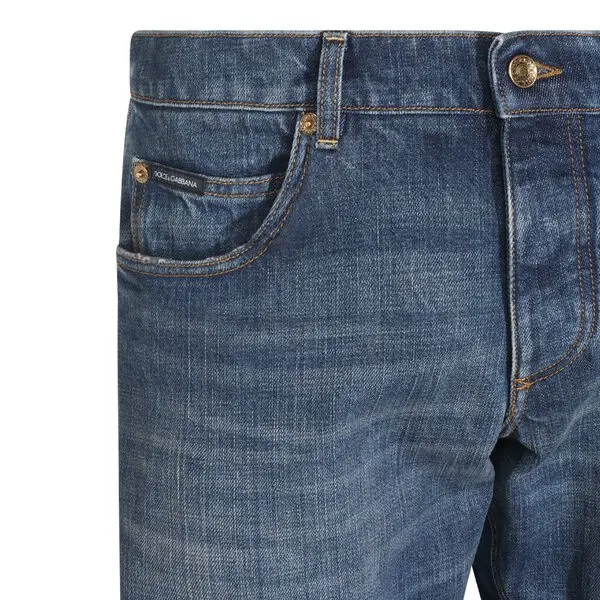 Dolce & Gabbana Logo Plaque Slim Fit Jeans
