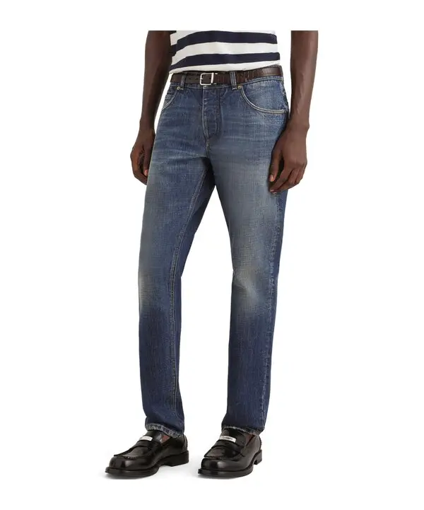 Dolce & Gabbana Logo Plaque Slim Fit Jeans