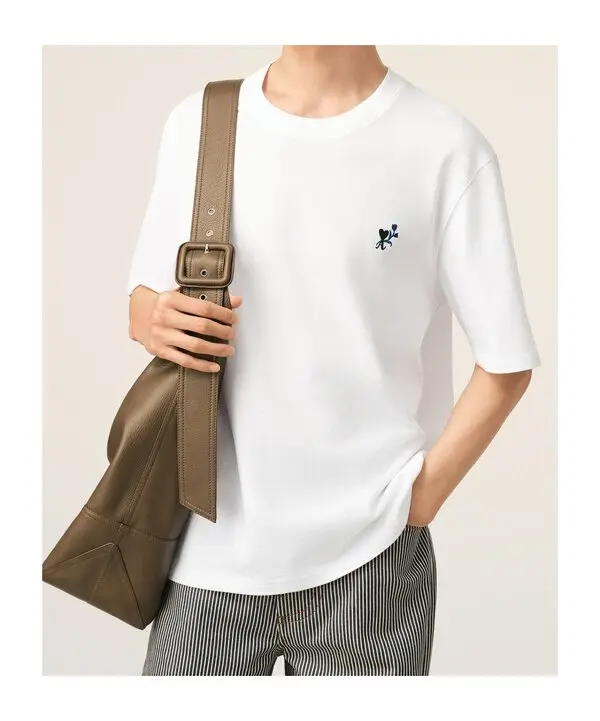 AMI Paris Short Sleeve Crewneck T-shirt