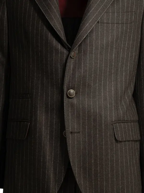 Brunello Cucinelli Long-sleeved Suit Jacket And Trousers Two-piece Set
