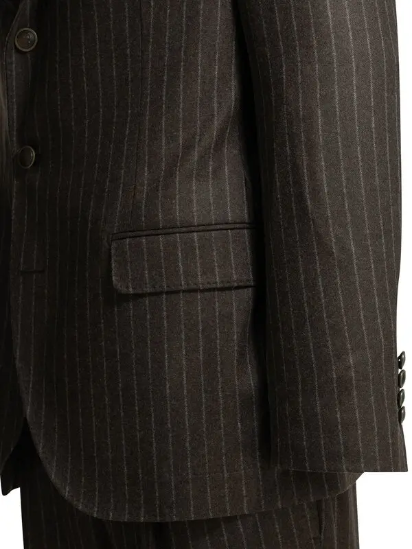 Brunello Cucinelli Long-sleeved Suit Jacket And Trousers Two-piece Set