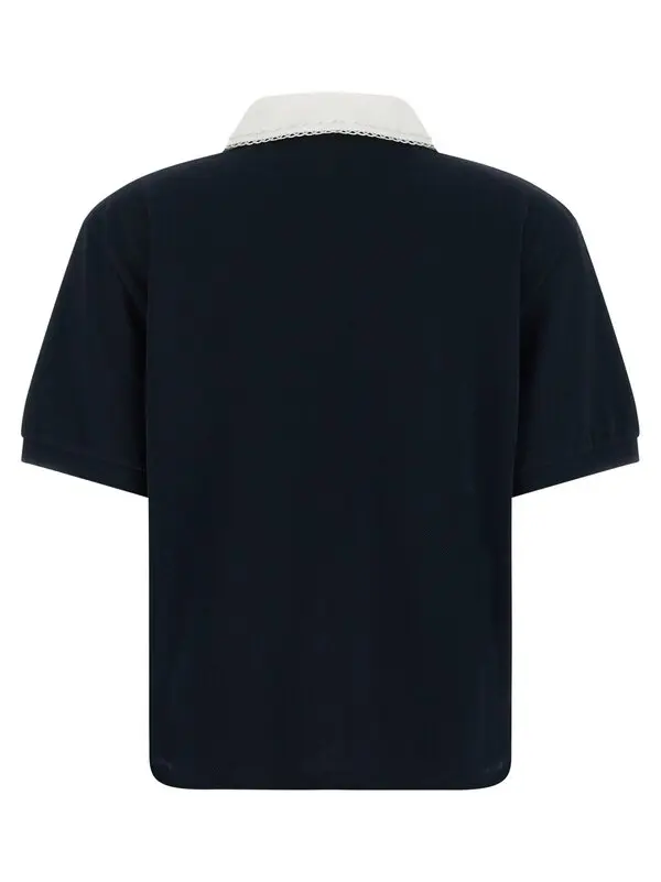 Miu Miu Short-sleeve Piqué Polo Shirt