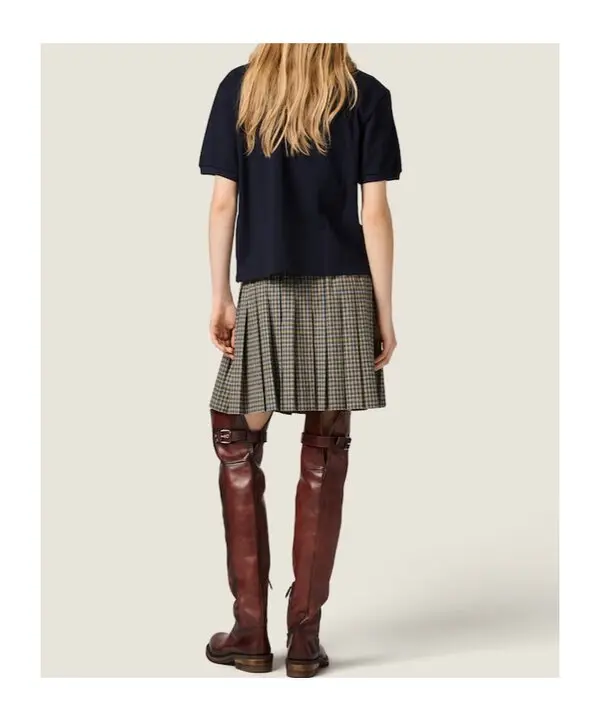 Miu Miu Short-sleeve Piqué Polo Shirt