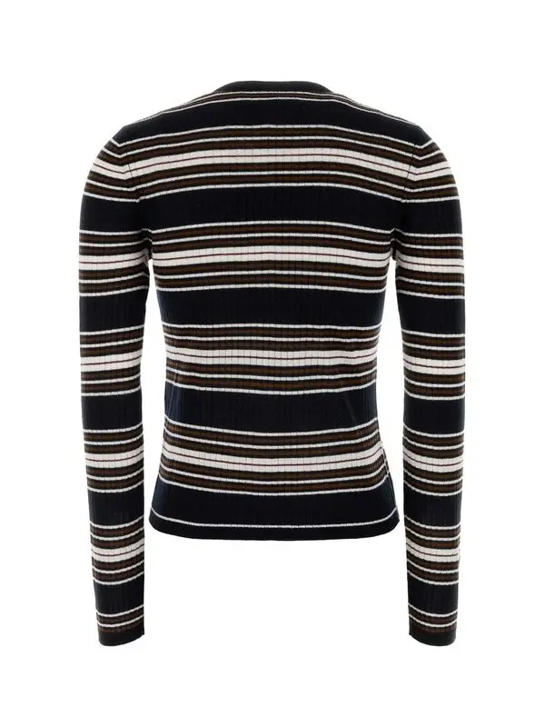 Max Mara Striped Cardigan - Black