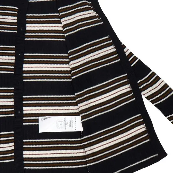 Max Mara Striped Cardigan - Black
