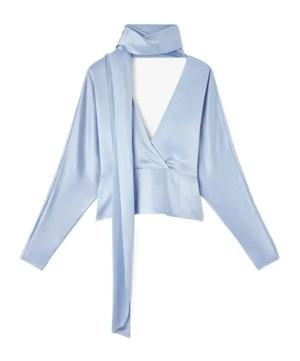 GANNI Blouse In Satin