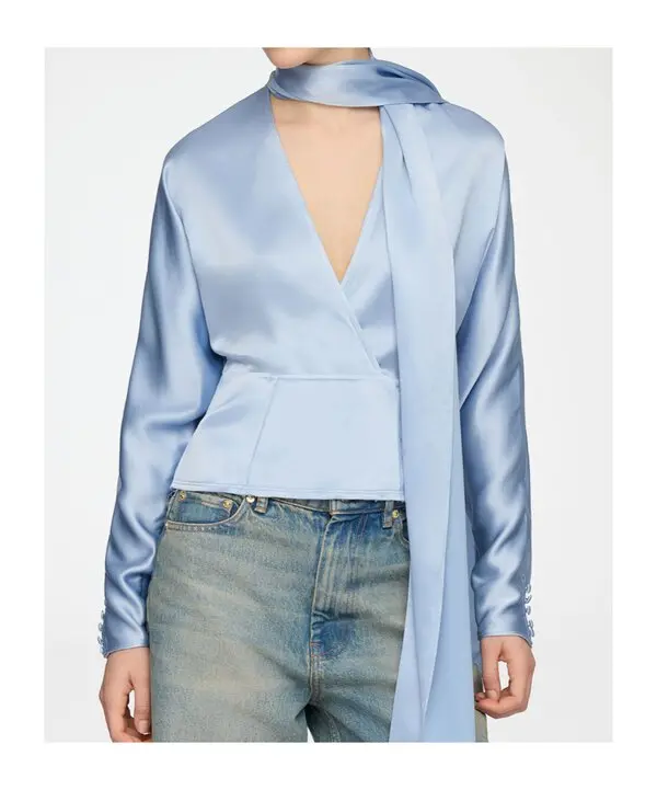 GANNI Blouse In Satin