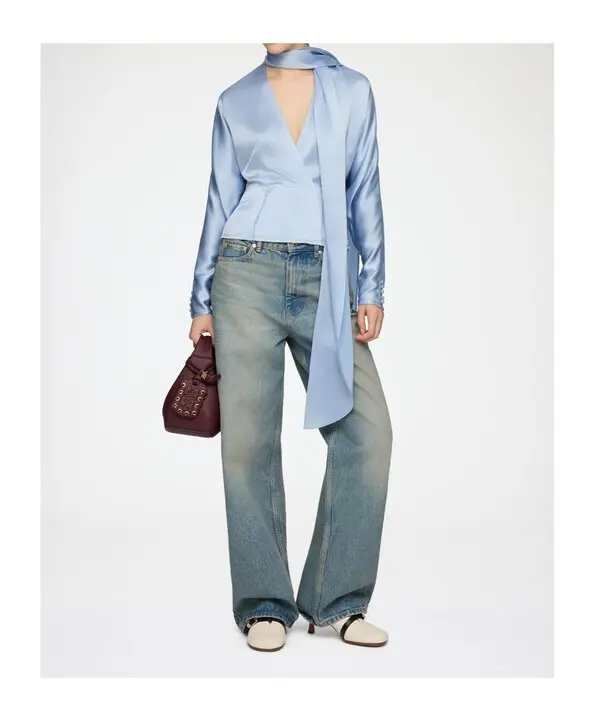 GANNI Blouse In Satin