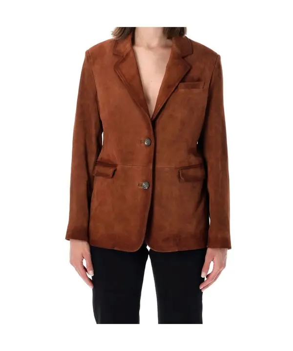 GOLDEN GOOSE Long-sleeved Leather Jacket