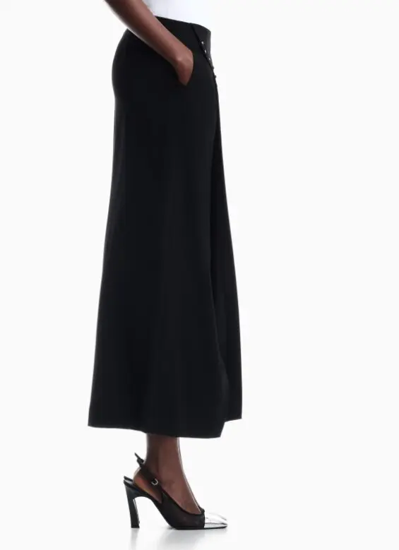 Emporio Armani Unlined Wrap Skirt With Metallic Buttons