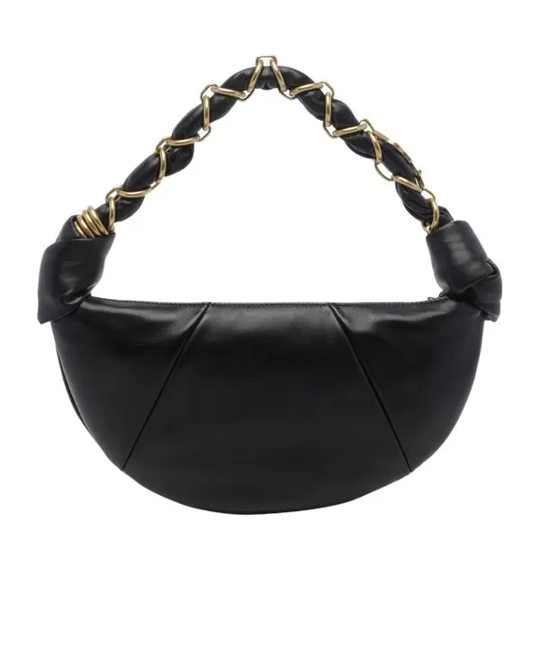 Saint Laurent Amalia Mini Hobo In Lambskin - Black