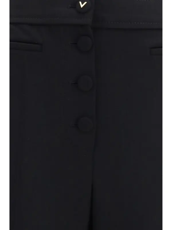 Valentino Garavani Button-front Tailored Trousers