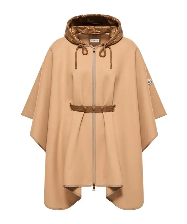 Moncler Padded Wool Blend Cape
