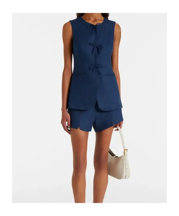 Posse Sabine Vest With Bow Detail - No