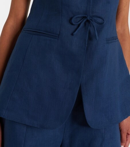 Posse Sabine Vest With Bow Detail - No