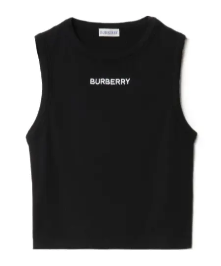 Burberry Ribbed Stretch Cotton Tank Top
