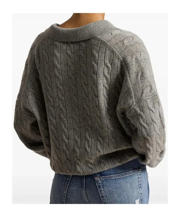 Polo Ralph Lauren Cable-knit Polo Collar Sweater - Grey