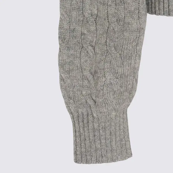 Polo Ralph Lauren Cable-knit Polo Collar Sweater - Grey