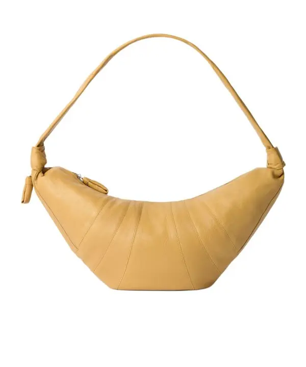 LEMAIRE Large Croissant Bag In Goat Leather - Walnut