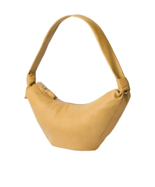 LEMAIRE Large Croissant Bag In Goat Leather - Walnut