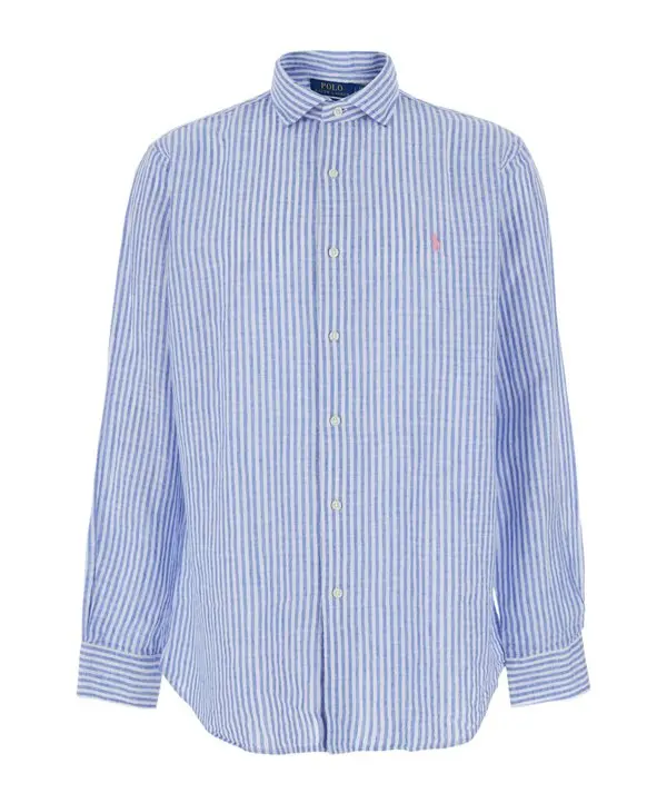 Polo Ralph Lauren Striped Linen Shirt - Blue
