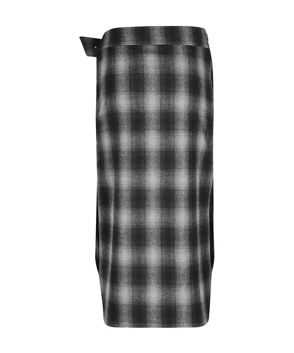 IRO PARIS Plaid Belted Midi Skirt