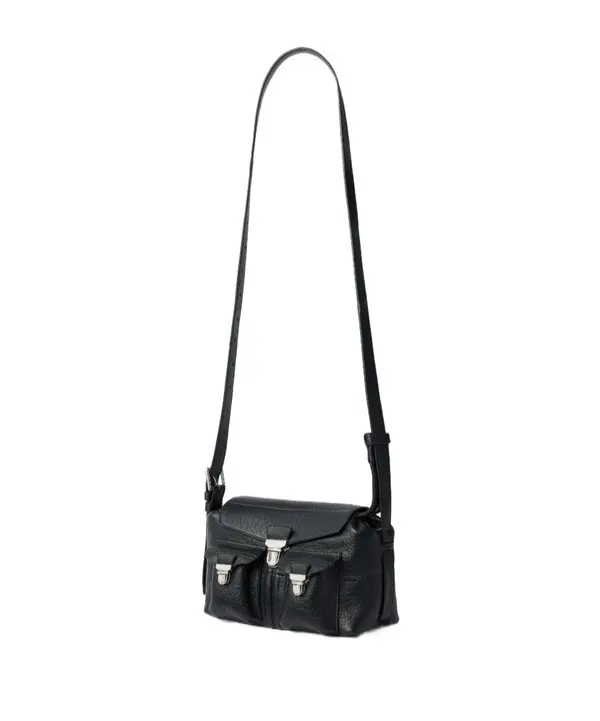 LEMAIRE Mini Soft Zipped Gear Bag In Bubble Lambskin - Black