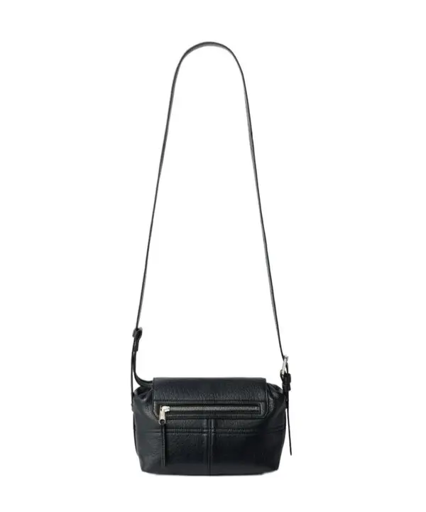LEMAIRE Mini Soft Zipped Gear Bag In Bubble Lambskin - Black