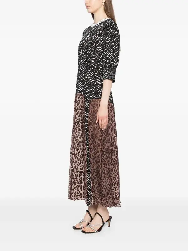 Rixo Meg Leopard Midi Dress