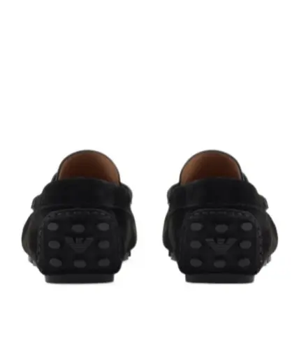 Emporio Armani Suede Penny Moccasins