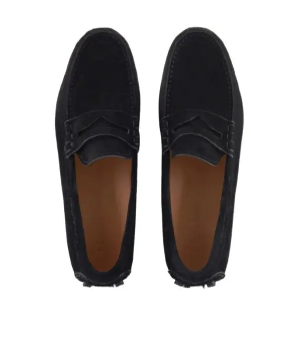 Emporio Armani Suede Penny Moccasins