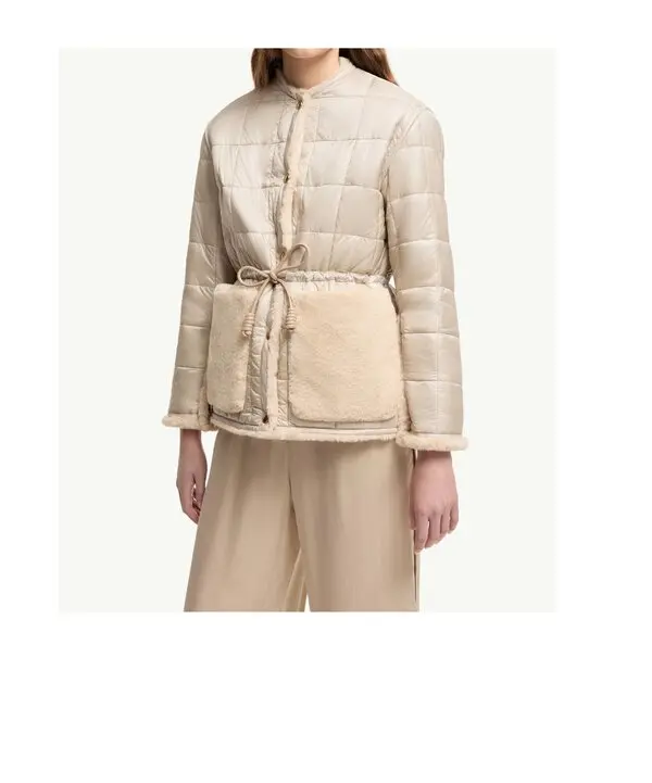 Moncler Tipule Reversible Short Padded Jacket - Light Beige