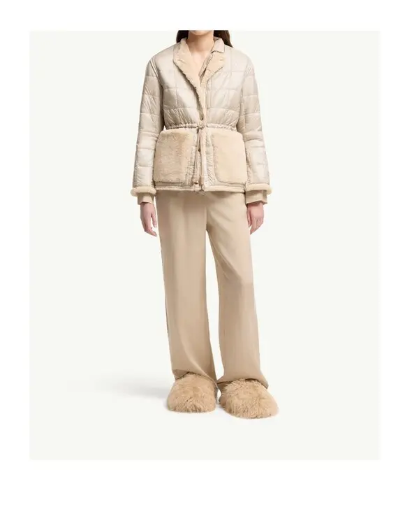 Moncler Tipule Reversible Short Padded Jacket - Light Beige