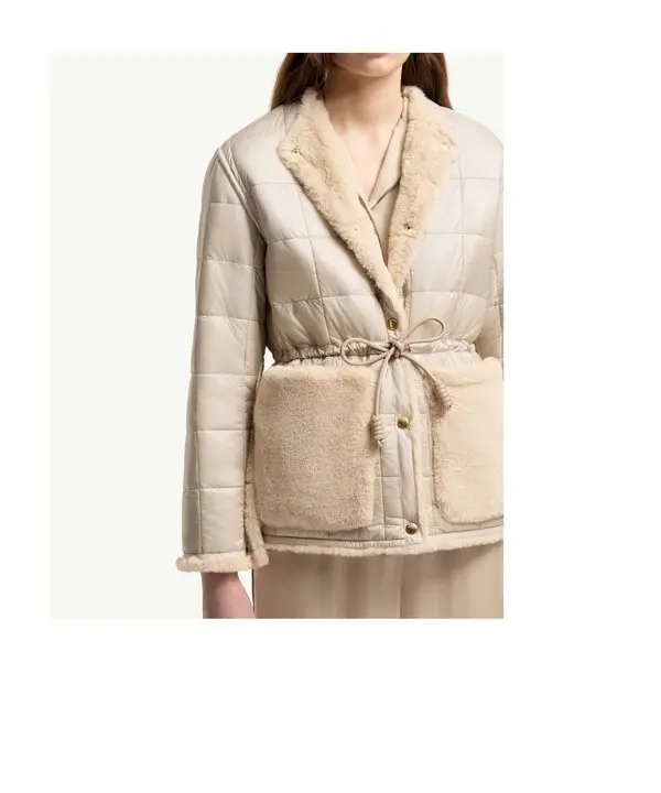 Moncler Tipule Reversible Short Padded Jacket - Light Beige